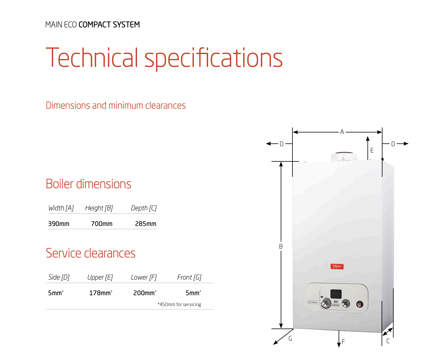 Main Eco Compact 18kW System Boiler - Boilers