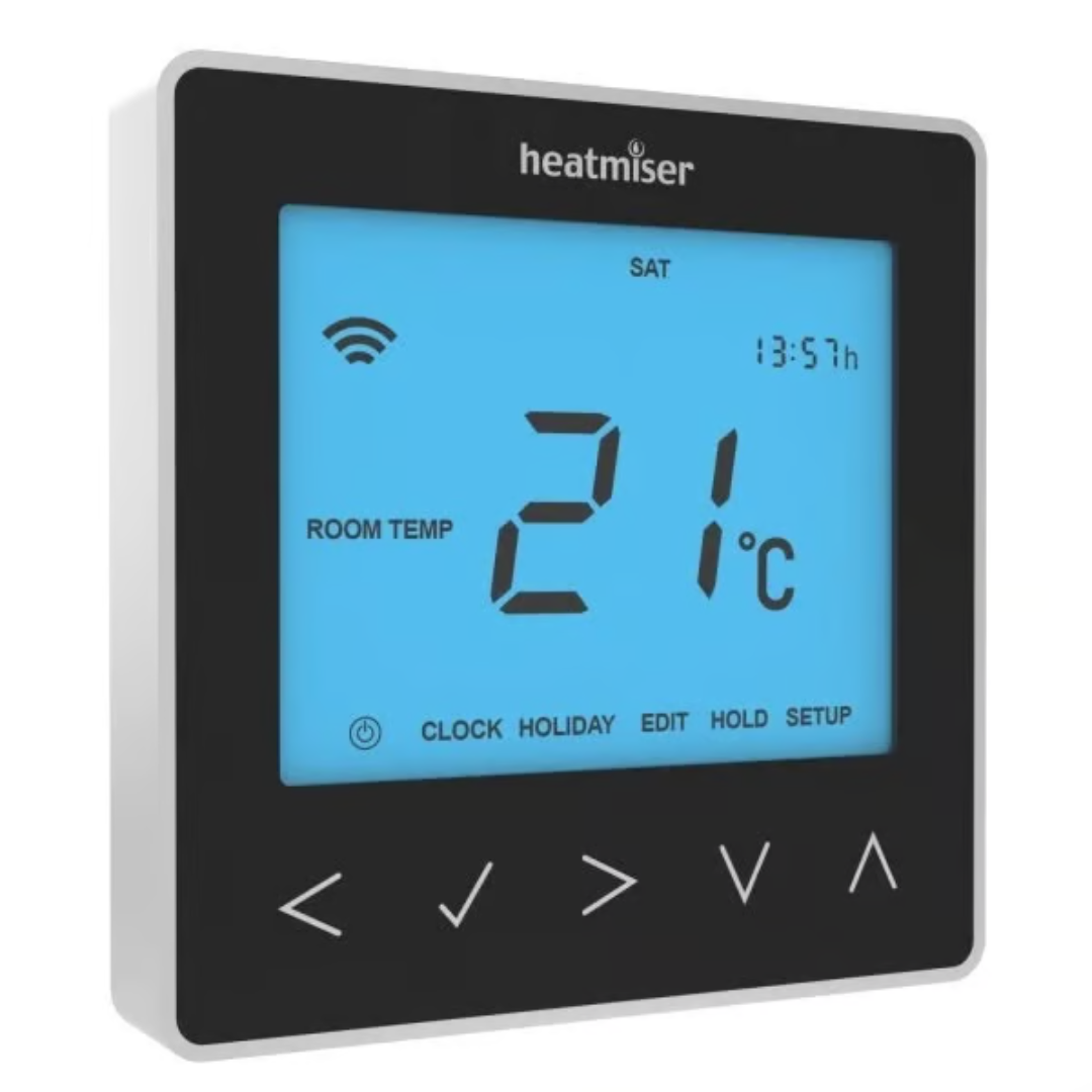 Heatmiser neoStat V2 Programmable Thermostat - Black - Boilers